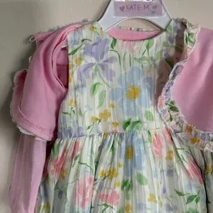 Katie M | Dresses | Nwt Katie M Baby Girl Floral Dress Pink Yellow W ...